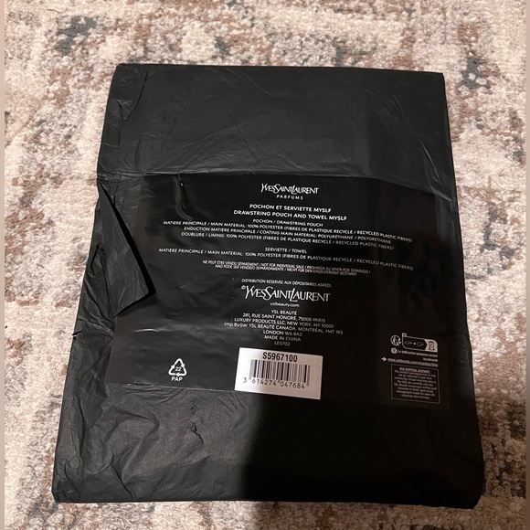 Yves Saint Laurent | Bags | Ysl Parfums Myslf Travel Bag Drawstring ...